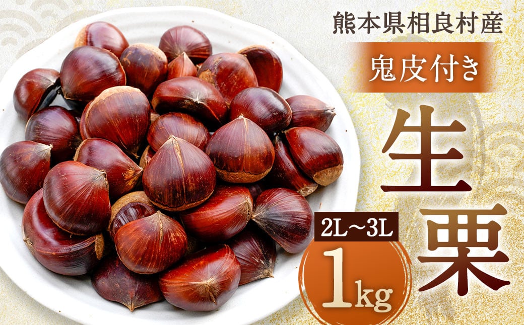 【2022年9月下旬発送】 相良村産 生栗 (2L～3L) 1kg ※鬼皮付き 栗 - 熊本県相良村｜ふるさとチョイス - ふるさと納税サイト