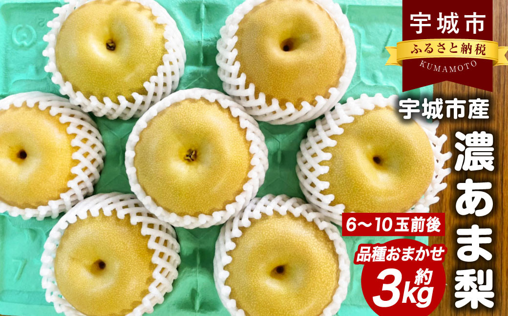 梨 濃あま梨 約3kg（6〜10玉前後）【農園とフォーク青果店】品種おまかせ【8月下旬から9月下旬発送予定】 - 熊本県宇城市｜ふるさとチョイス - ふるさと納税サイト