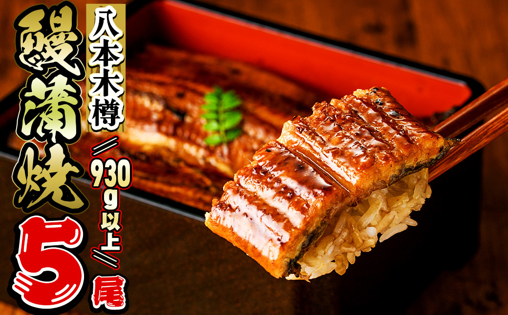 【数量限定】特大! 国産 八本木樽鰻の蒲焼(186g以上×5尾) うなぎ 鰻 ウナギ 5尾 国産 九州産 蒲焼き かばやき 冷凍 うな丼 うな重 ひつまぶし タレ 山椒 ランキング 人気 c0 ...