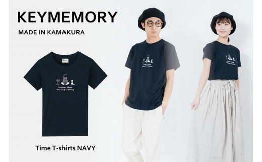 《1》【KEYMEMORY鎌倉】TIMEイラストTシャツNAVY - 神奈川県鎌倉市｜ふるさとチョイス - ふるさと納税サイト