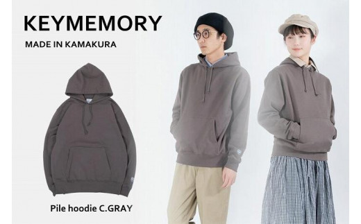 《1》【KEYMEMORY鎌倉】パイルフードパーカー C.GRAY - 神奈川県鎌倉市｜ふるさとチョイス - ふるさと納税サイト