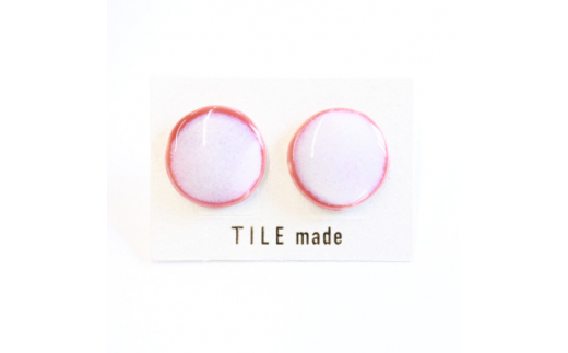 ＜美濃焼＞ピンクむらタイルピアス(直径20mm)【1395290】 - 岐阜県瑞浪市｜ふるさとチョイス - ふるさと納税サイト