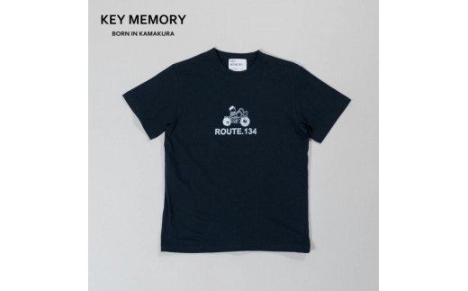 《2》【KEYMEMORY 鎌倉】ルート134イラストTシャツ NAVY - 神奈川県鎌倉市｜ふるさとチョイス - ふるさと納税サイト