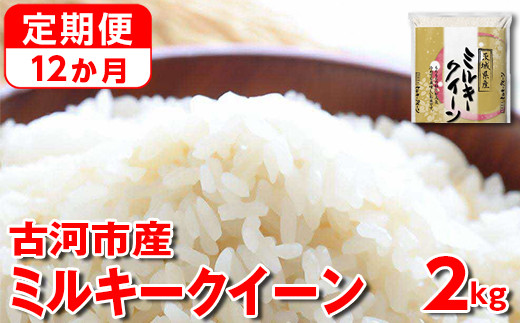 【定期便 12か月】【新米】令和7年産 古河市産ミルキークイーン 2kg ｜ 米 こめ コメ 2キロ 定期便 ミルキークイーン みるきー ...