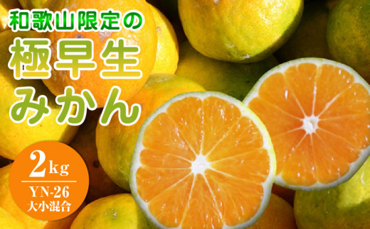 EA6103_和歌山県限定の極早生みかん 2kg (YN-26 大小混合) - 和歌山県湯浅町｜ふるさとチョイス - ふるさと納税サイト